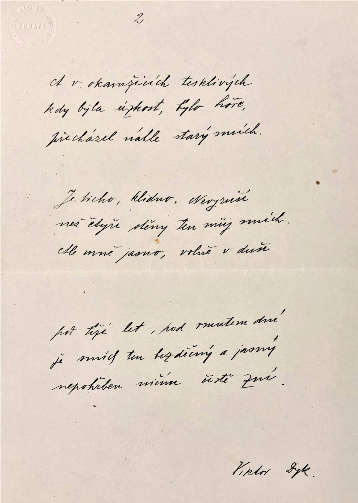 Viktor Dyk (o) Jiráskovi | Alois Jirásek